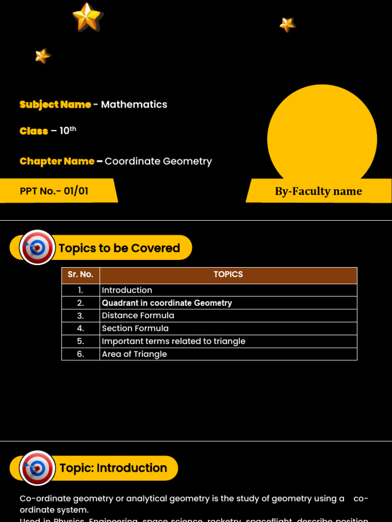 Coordinate Geometry Concepts for 10th Grade | PDF | Cartesian ...