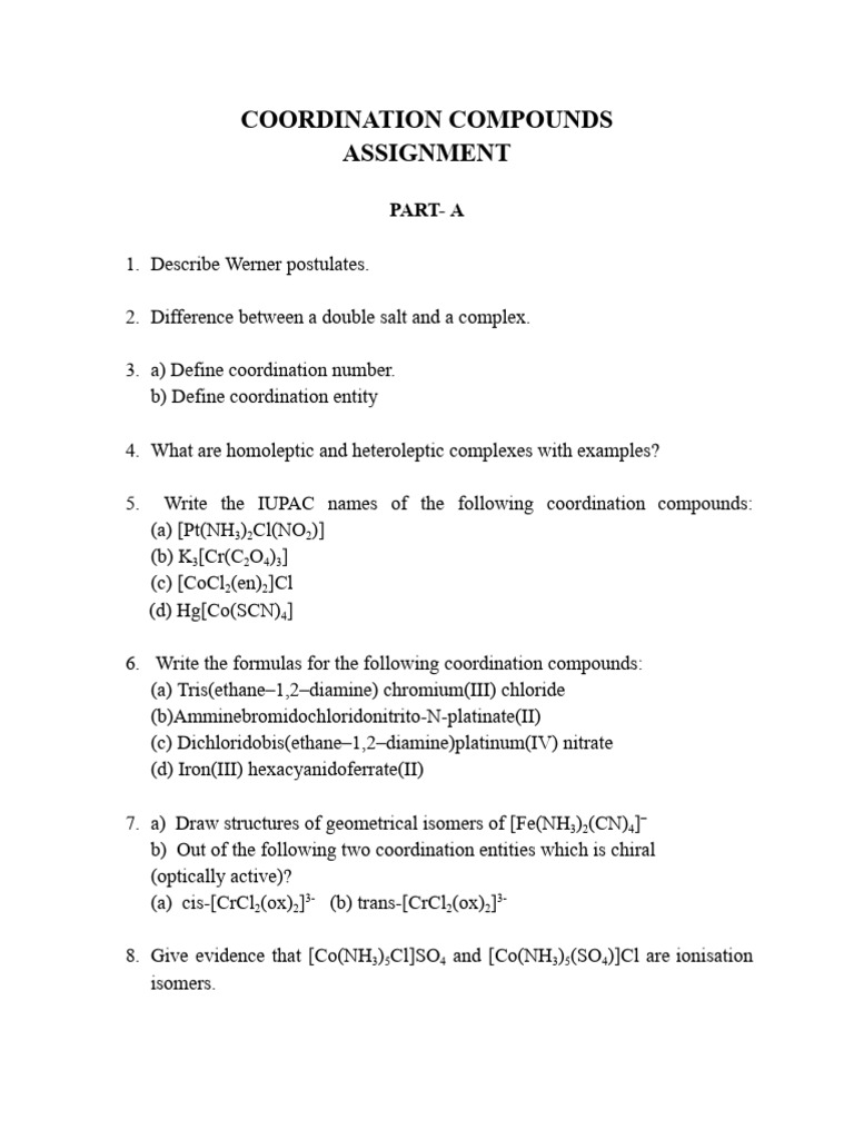 Coordination Compounds and Isomerism | PDF