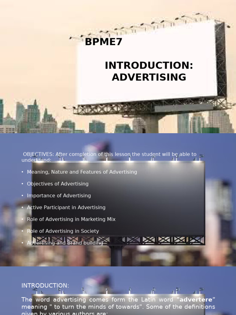 Understanding Advertising Objectives and Importance | PDF | Brand ...
