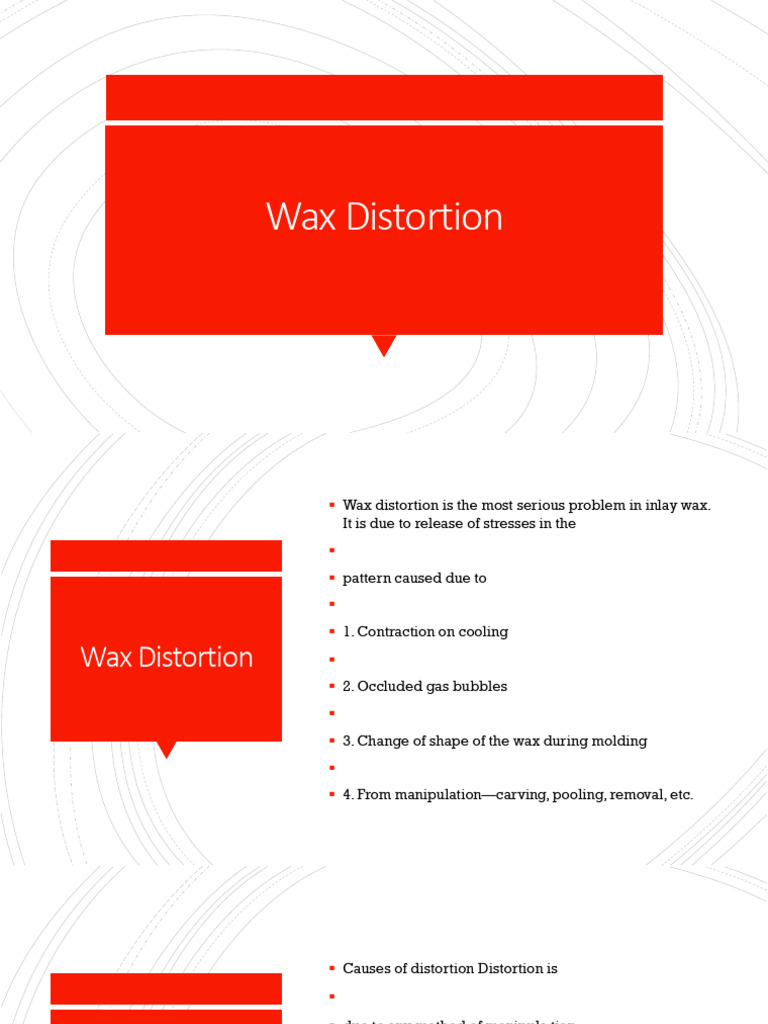 Wax Distortion | PDF