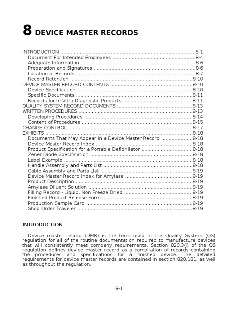 Device Master Records | PDF | Specification (Technical Standard ...