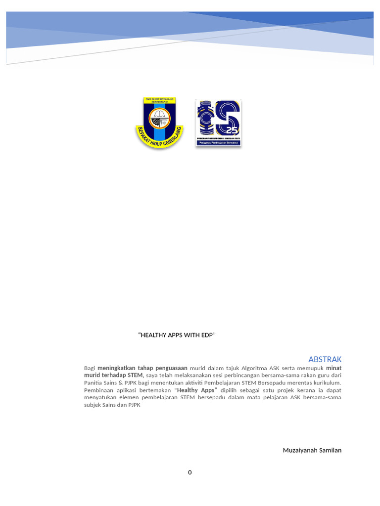 Laporan Pelaksanaan Projek Based Learning | PDF