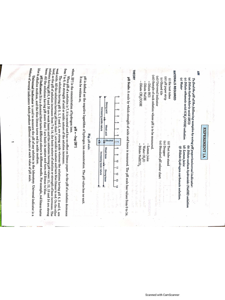 c10 Chem Practical 1 2 | PDF