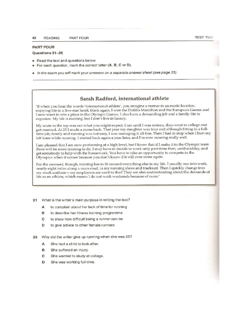 Practice Test B1 P2 | PDF
