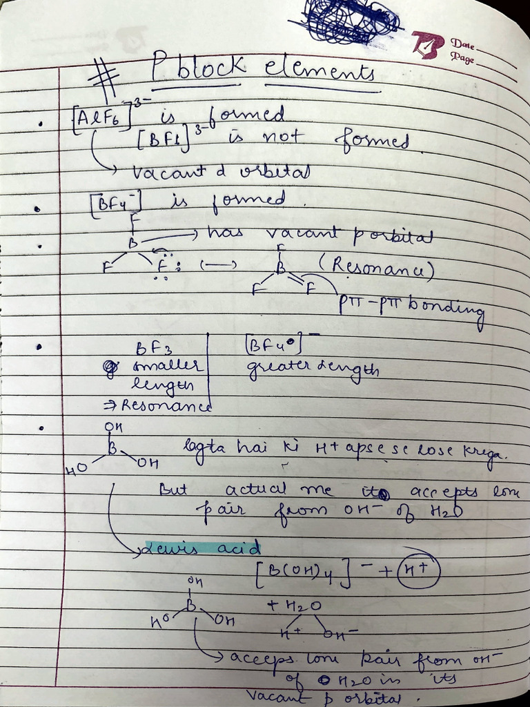 Class Notes of P Block | PDF