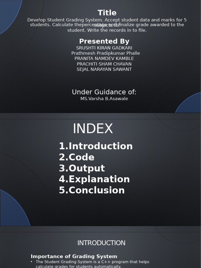 Grading System | PDF | Computer Programming | Software Engineering