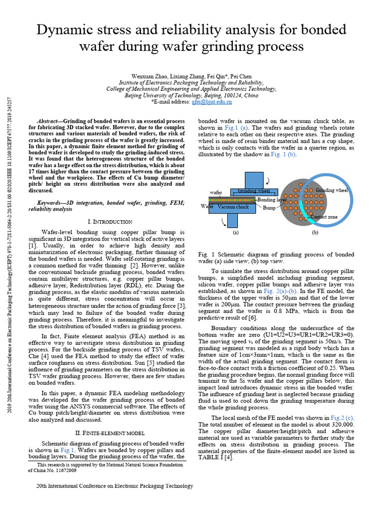 Dynamic Stress Analysis in Wafer Grinding | PDF | Stress (Mechanics ...