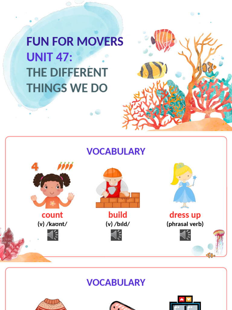 Fun Activities for Movers Vocabulary | PDF