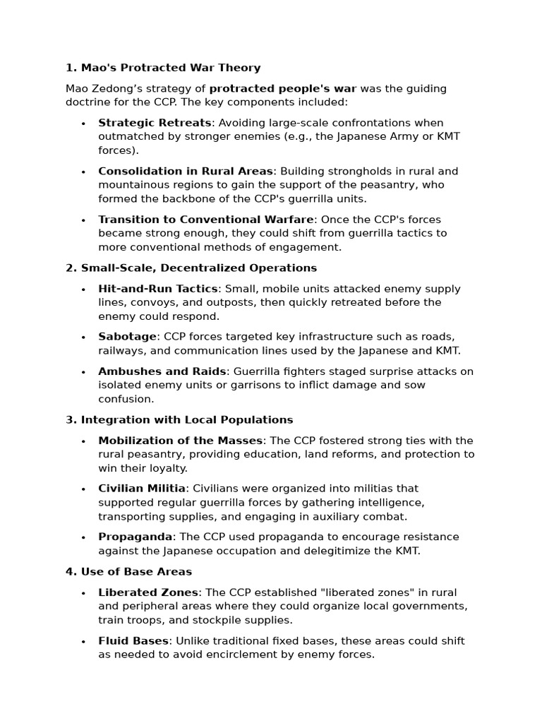 Mao's Guerilla Tactics | PDF | Guerrilla Warfare | Chinese Civil War