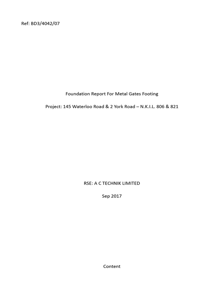 Foundation Report (18!9!2017) | PDF