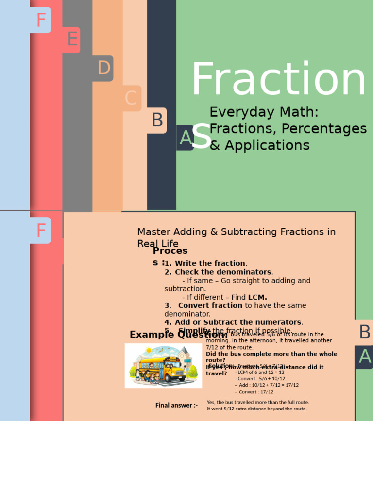 Math Fraction Project | PDF | Mathematics | Discrete Mathematics