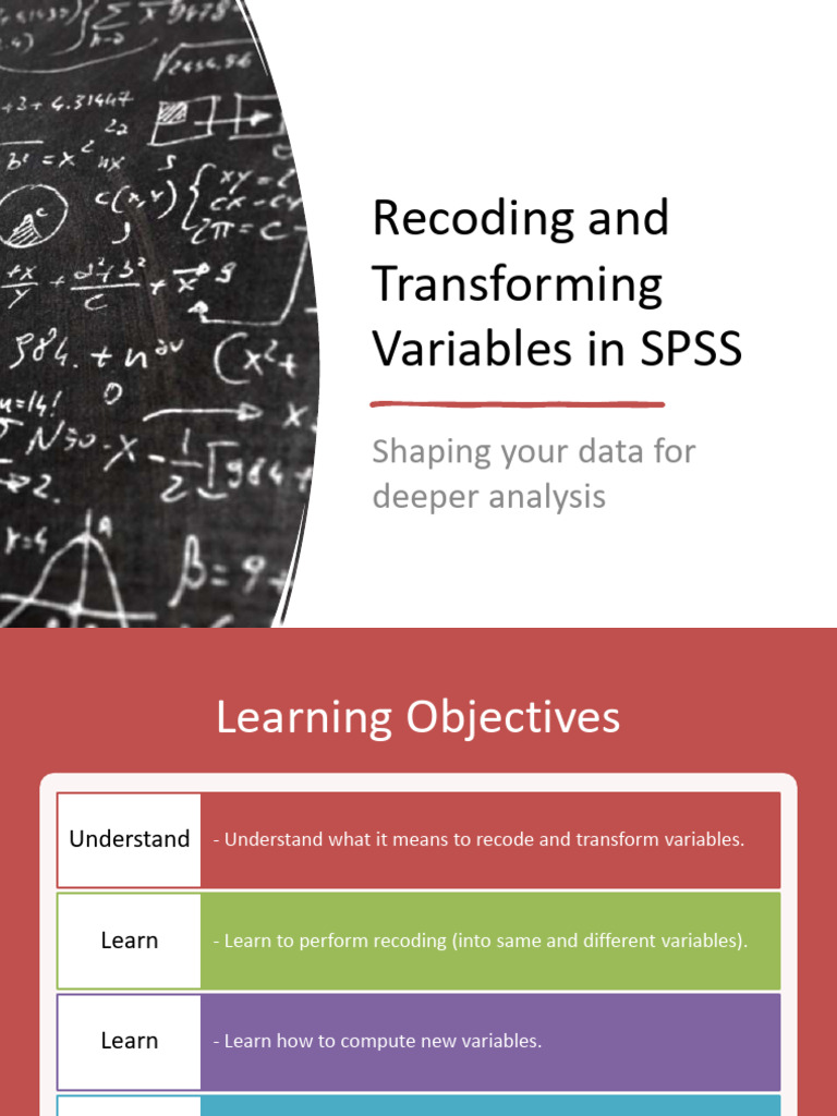 SPSS Recoding and Transforming Variables | PDF | Body Mass Index | Applied Mathematics