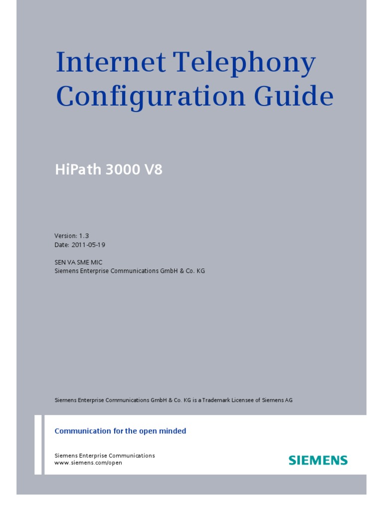 HiPath 3000 Config Guide ITSP | PDF | Voice Over Ip | Router (Computing)