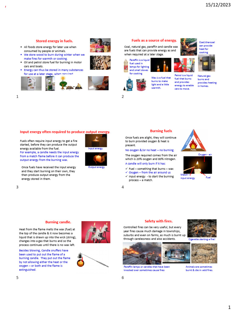 Gr5 Stored Energy in Fuels | PDF | Candle | Fuels