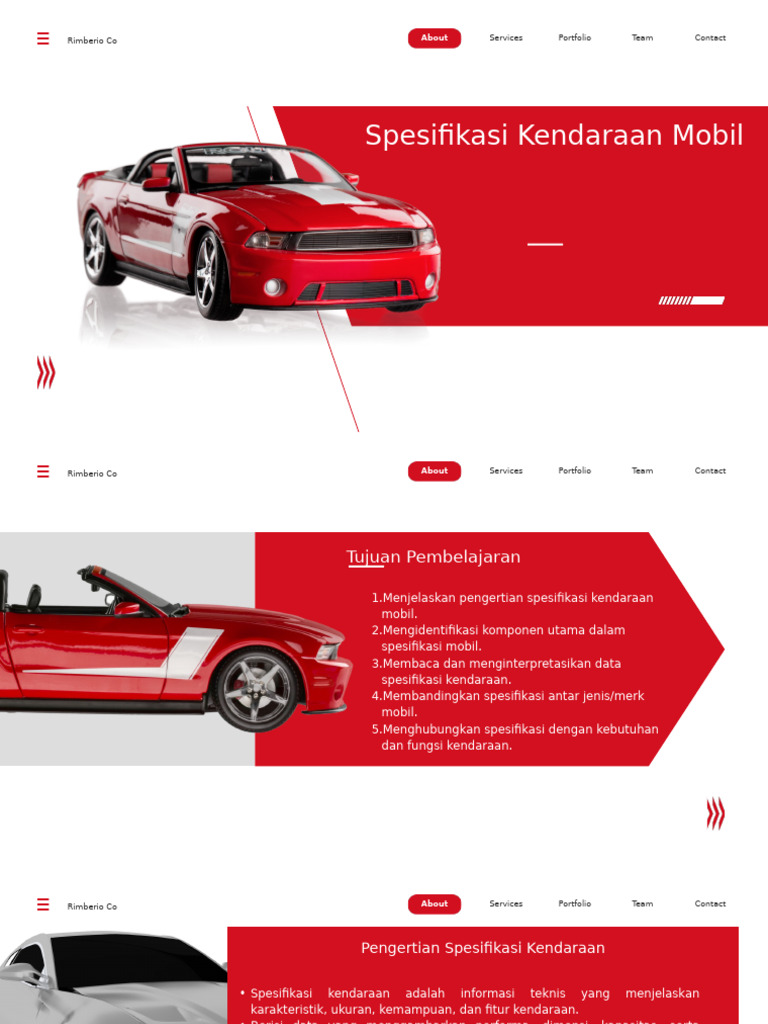 Spesifikasi Kendaraan Mobil | PDF