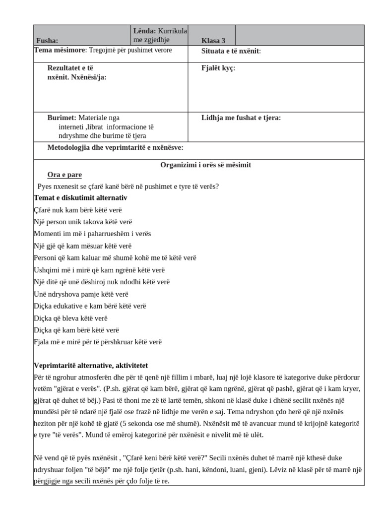 Ditari Kurrikul | PDF