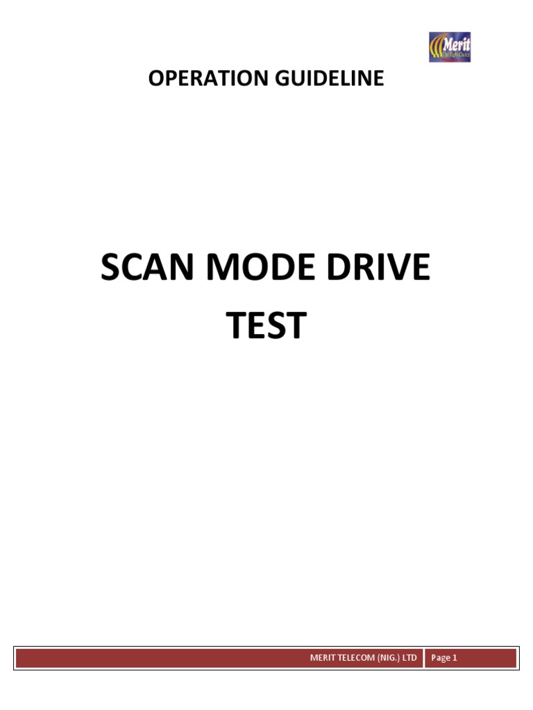 Scan Mode Drive Test Guide | PDF | Digital Technology | Telecommunications