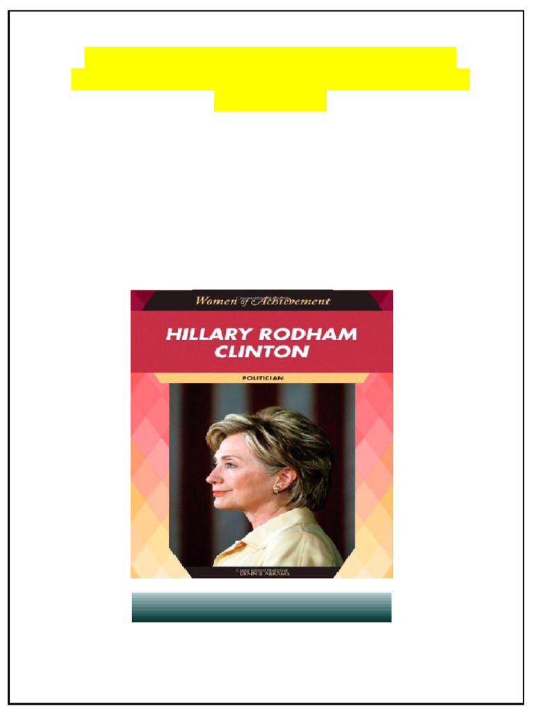 Hillary Rodham Clinton Politician Women of Achievement 1st Edition ...
