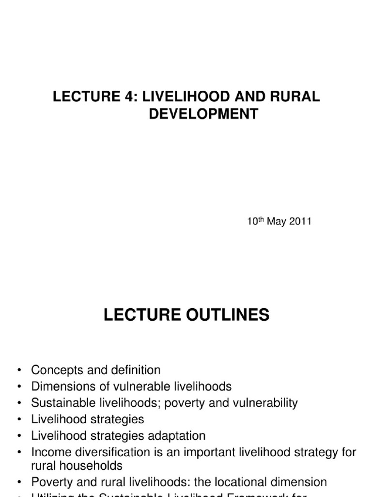 Livelihood and Income Diversification | PDF