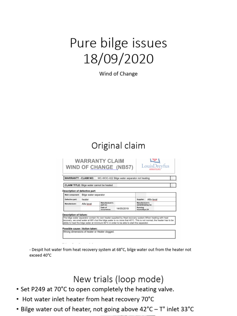 Pure Bilge Issues | PDF