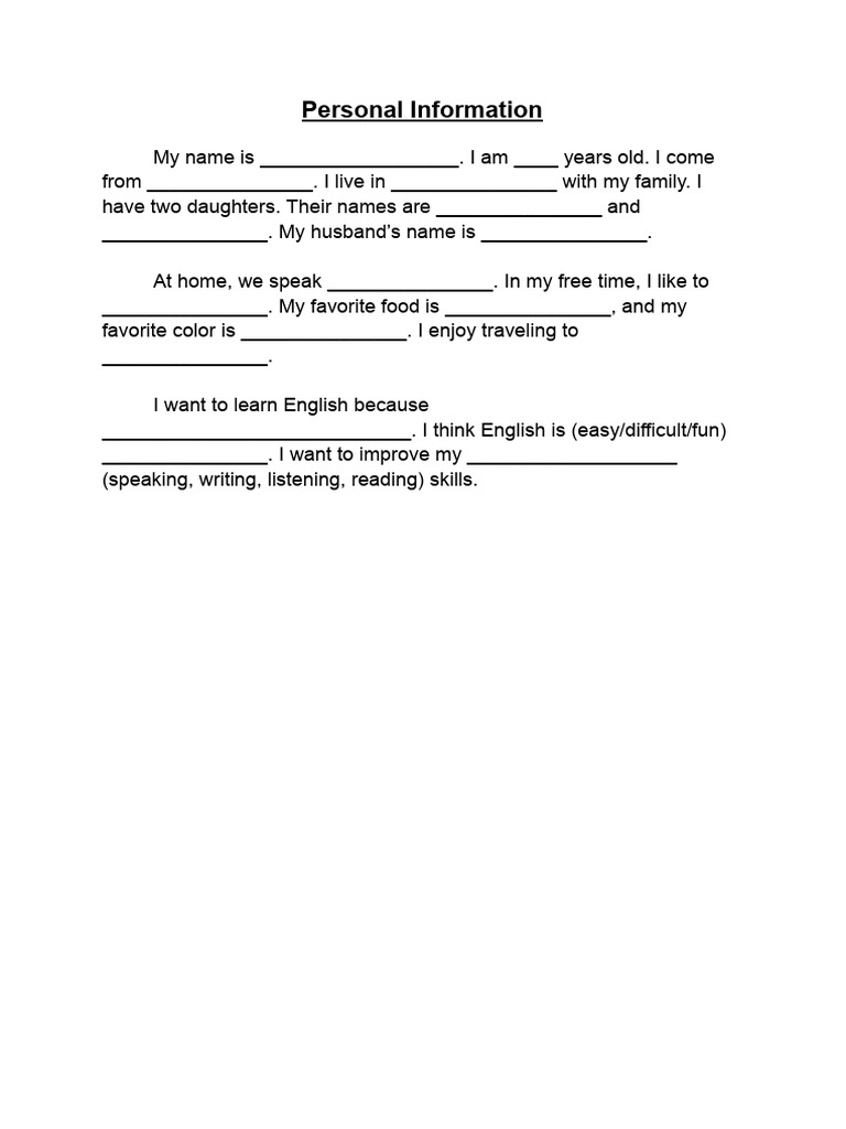 Personal Information | PDF