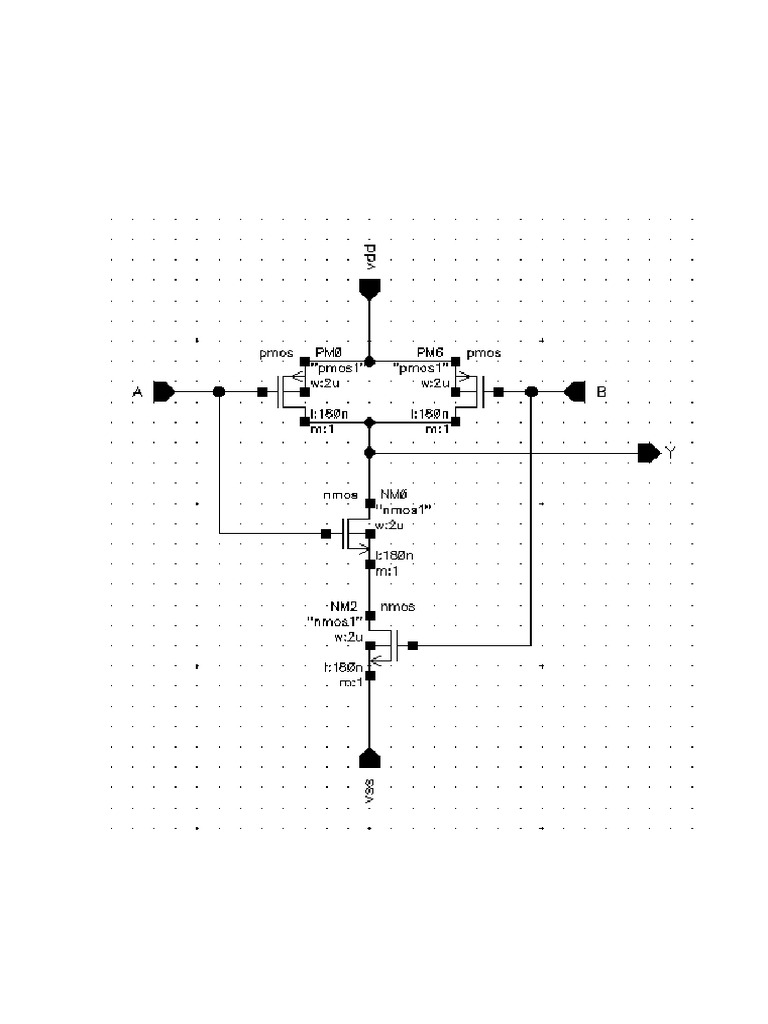 NAND Gate Schematic and Symbol | PDF