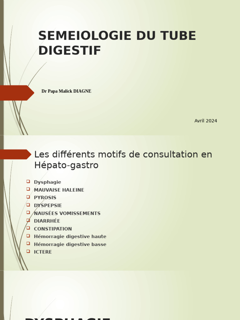 Semeiologie Du Tube Digestif | PDF | Cancer de l'œsophage | Reflux ...