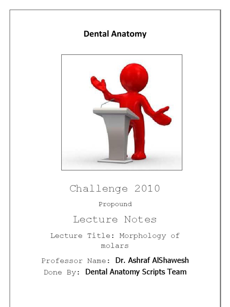 Dental Anatomy Script # 10 | Download Free PDF | Dental Anatomy | Tooth