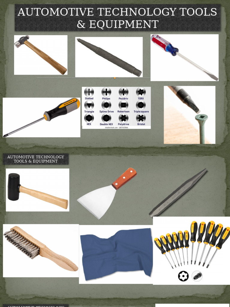 BTLED 1 Part 2AUTOMOTIVE TECHNOLOGY HANDTOOLS - EQUIPMENTS | PDF | Screw | Nut (Hardware)