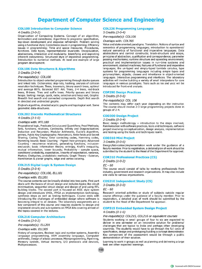 Iit Delhi Syllabus | PDF
