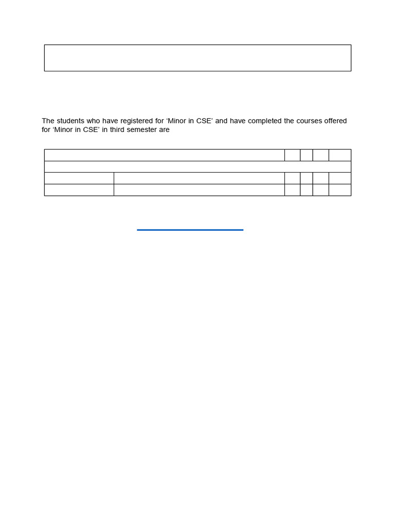 Minor in CSE Course Registration Notice | PDF | Banking | Financial ...
