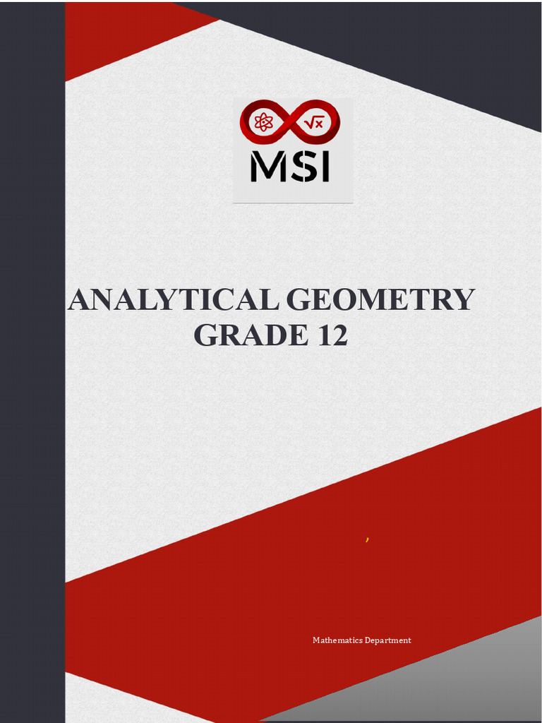 Grade 12 Analytical Geometry Memo | PDF | Geometry | Elementary Mathematics