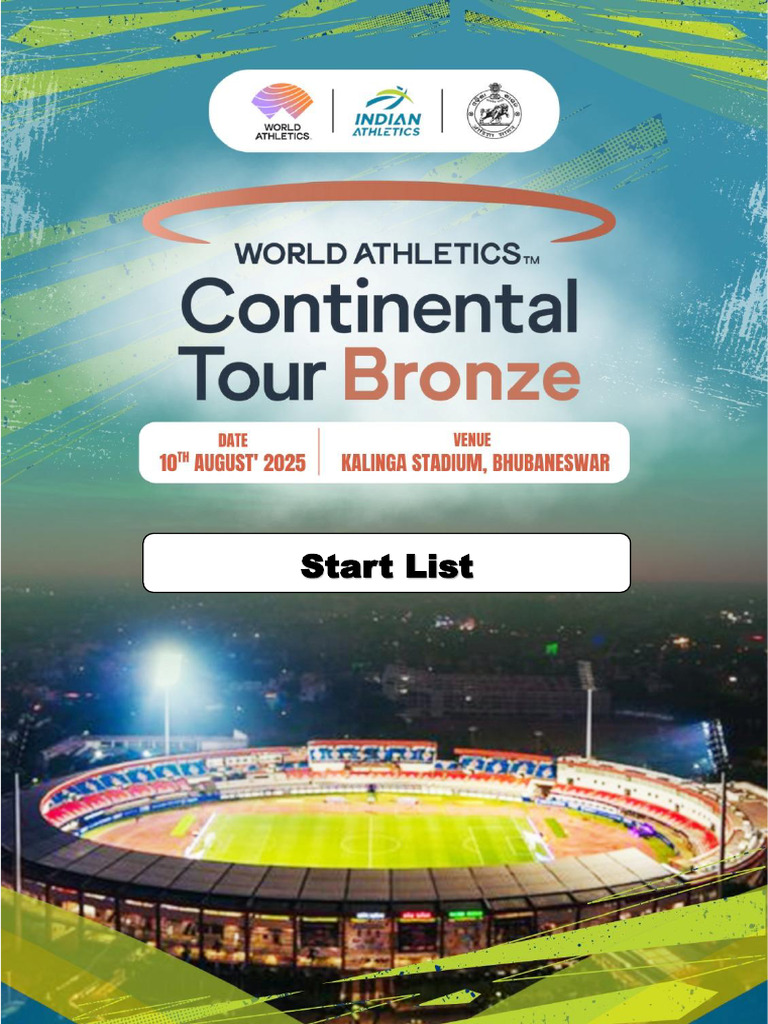 Start-List.-world Athletics Continental Tour Bronze - .. | PDF | Track ...
