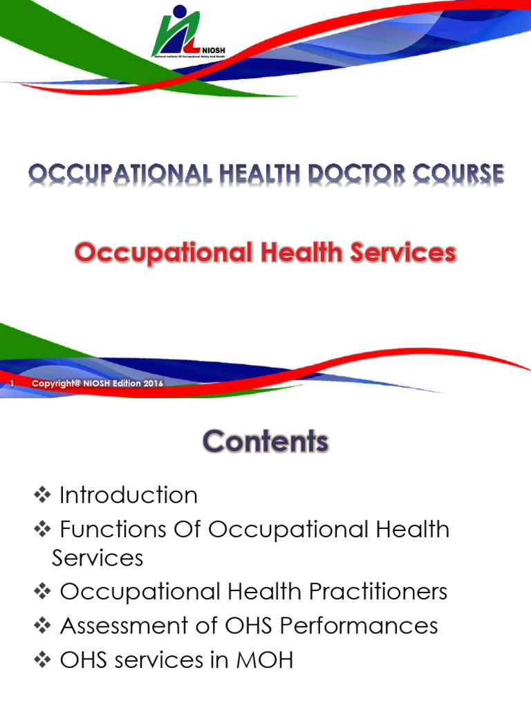 Overview of Occupational Health Services | PDF | Occupational Safety ...