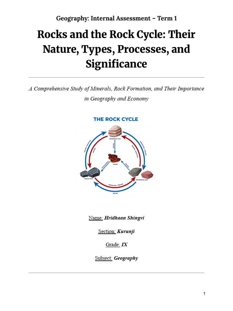 Research Paper - Rocks and Rock Cycle - Google Docs | PDF | Rock ...