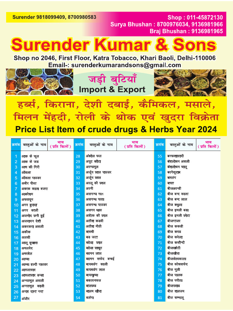 New Price List 2024 | PDF