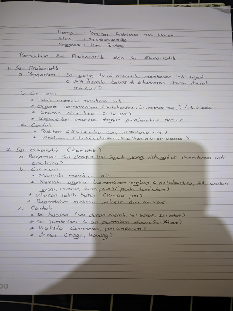 TUGAS Biologi Yohanes Andriano Ola Narek | PDF