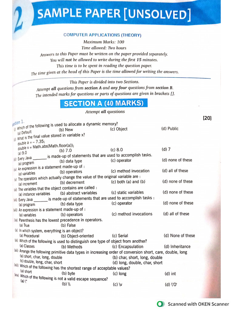Sample Paper 2 | PDF