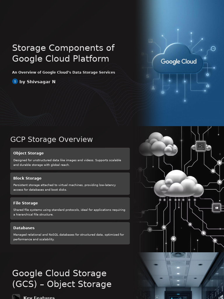 Storage Components of Google Cloud Platform | PDF | Cloud Computing | Computer Data Storage