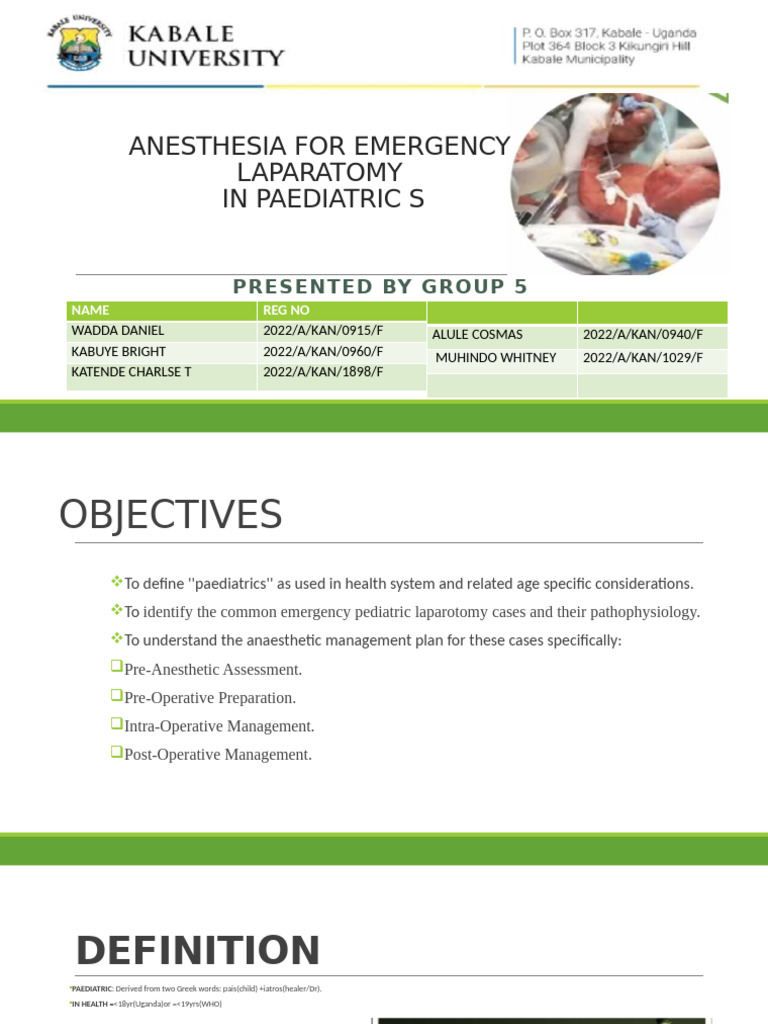 Pediatric Laparatommy Emergencies by GRP5-DR - Lazia 3-1 | PDF ...