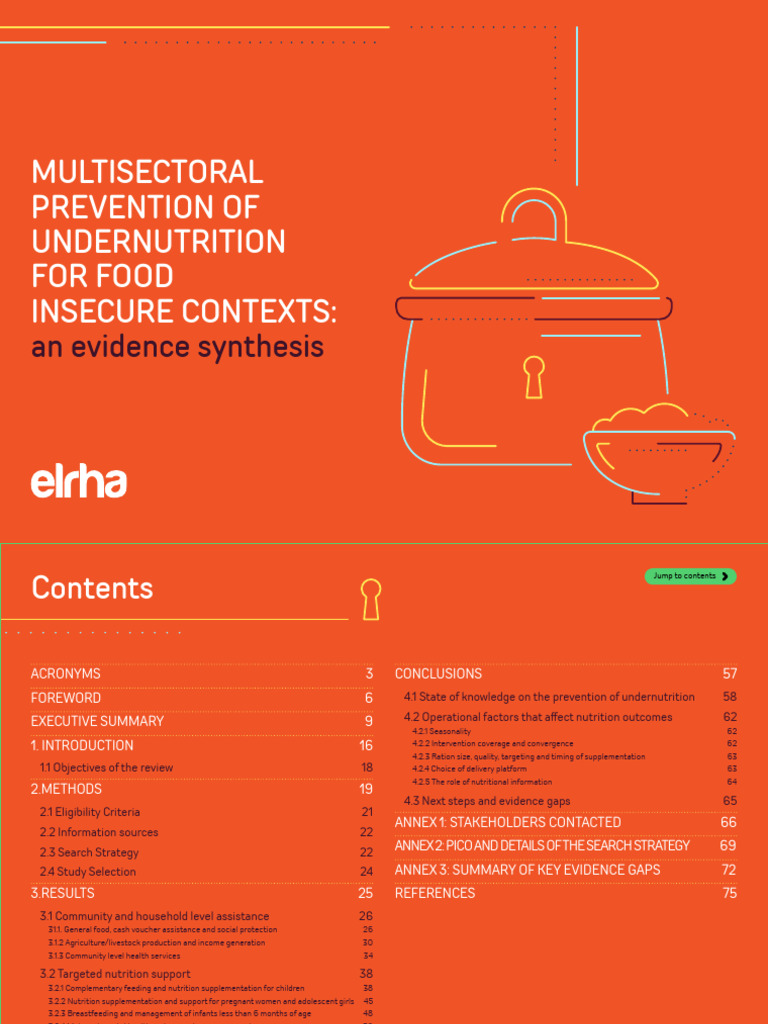 Elrha Prevention of Undernutrition Evidence-Synthesis Aug 2024 | PDF ...