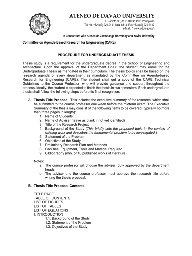 SEA Format for Undergraduate Thesis | PDF | System | Thesis