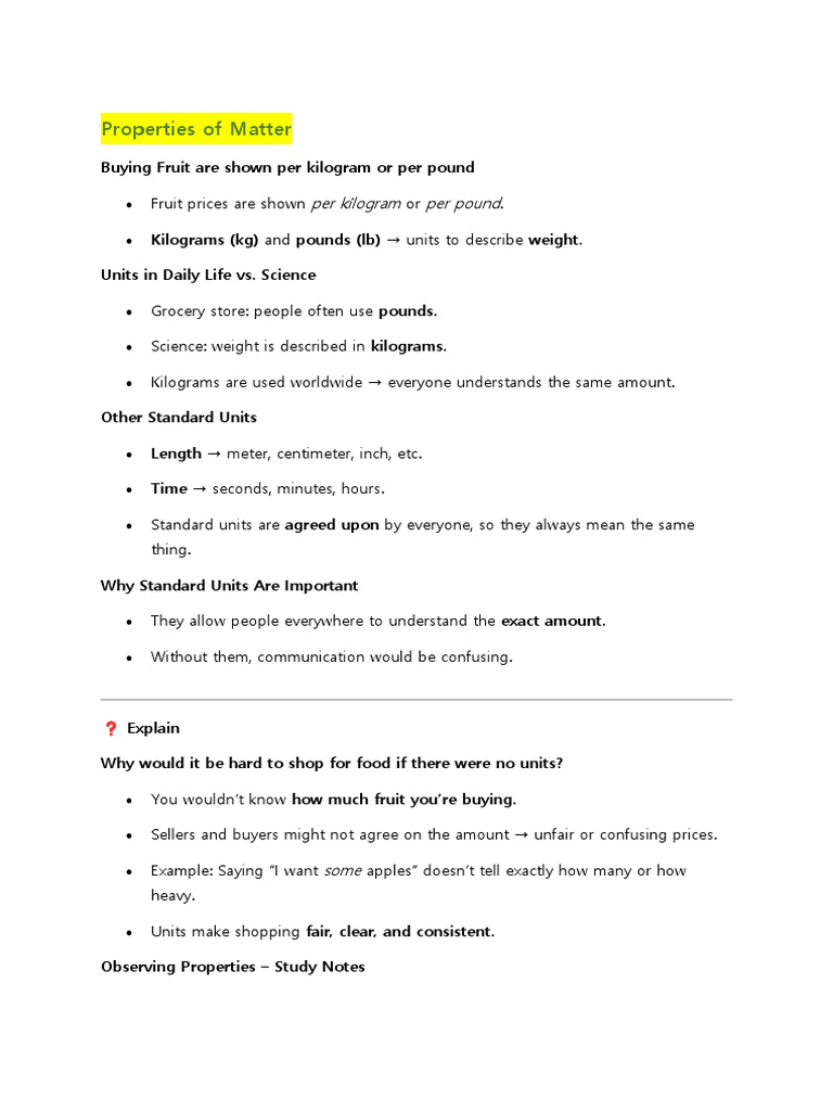 5th Science Propertiesofmatter | PDF | Chemical Compounds | Atoms