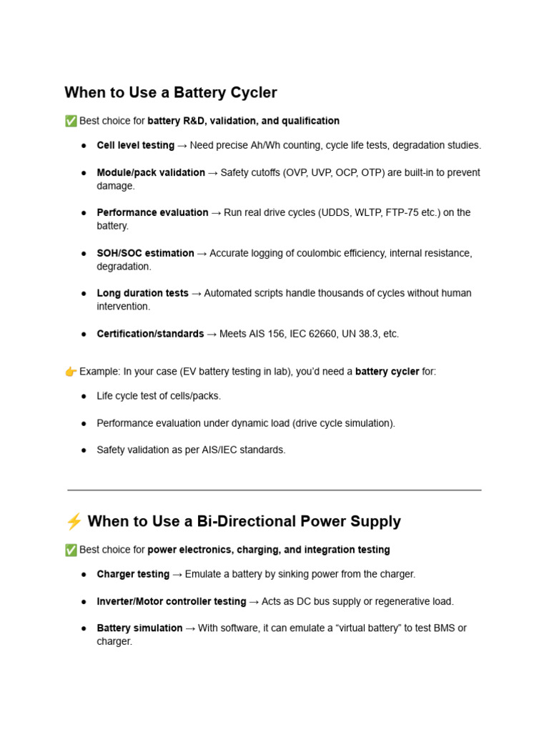 When to Use a Battery Cycler | PDF