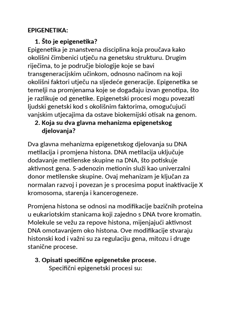 Epi Gene Tika | PDF