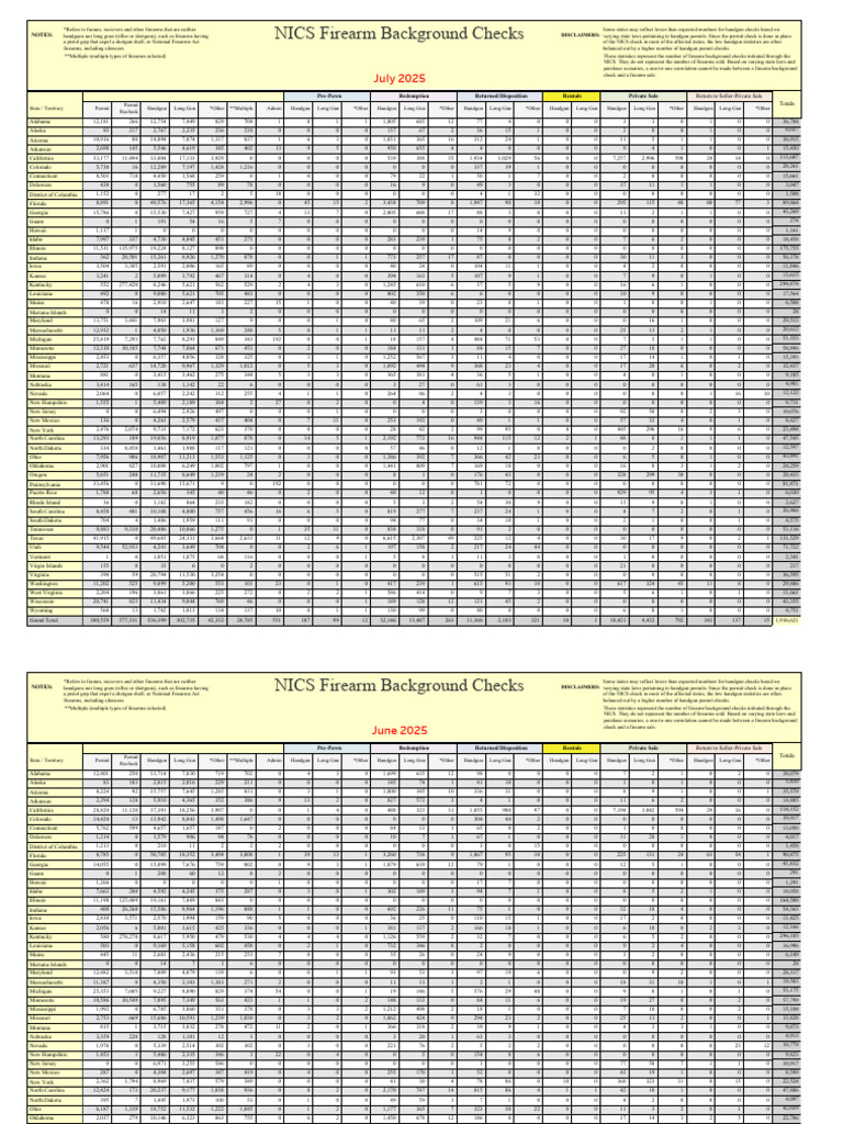 Nics 2025 | PDF | National Instant Criminal Background Check System ...