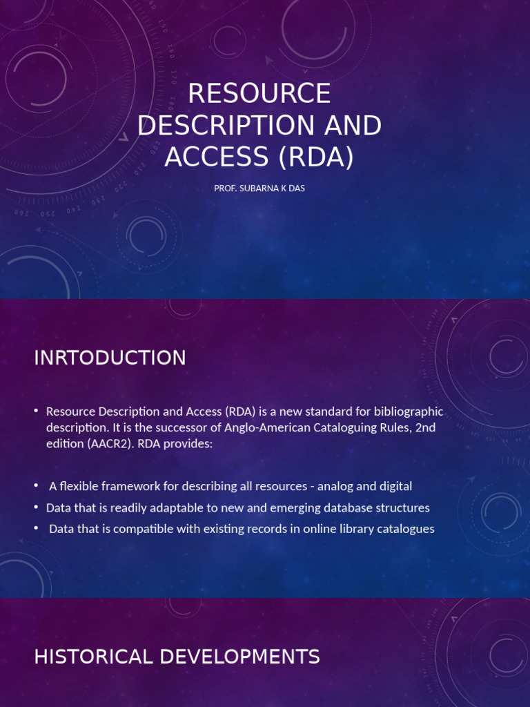 Understanding Resource Description and Access | PDF | Library Science ...