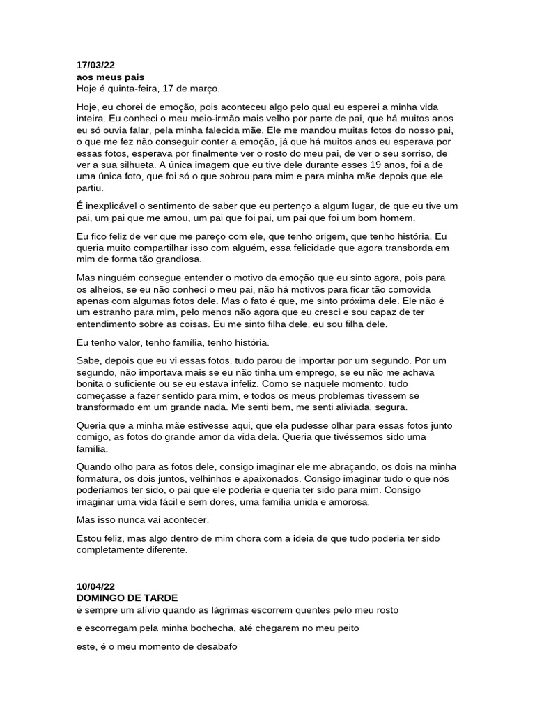 Encontro e Reflexões sobre Luto e Emoção | PDF | Pensamento | Tempo