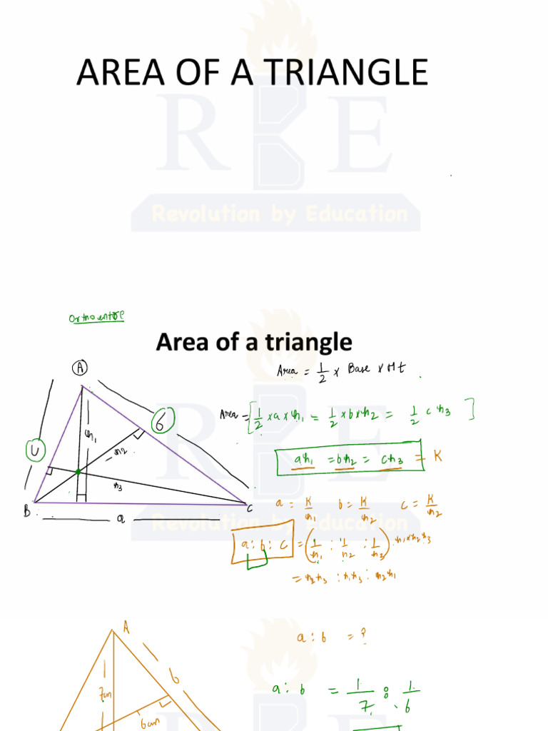 Geometry 6 Area of A Triangle Cevians | PDF