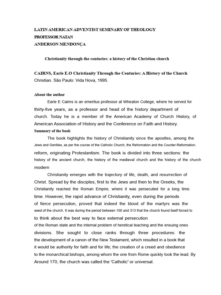 Christianity Through The Centuries | PDF | Catholic Church | Christian ...